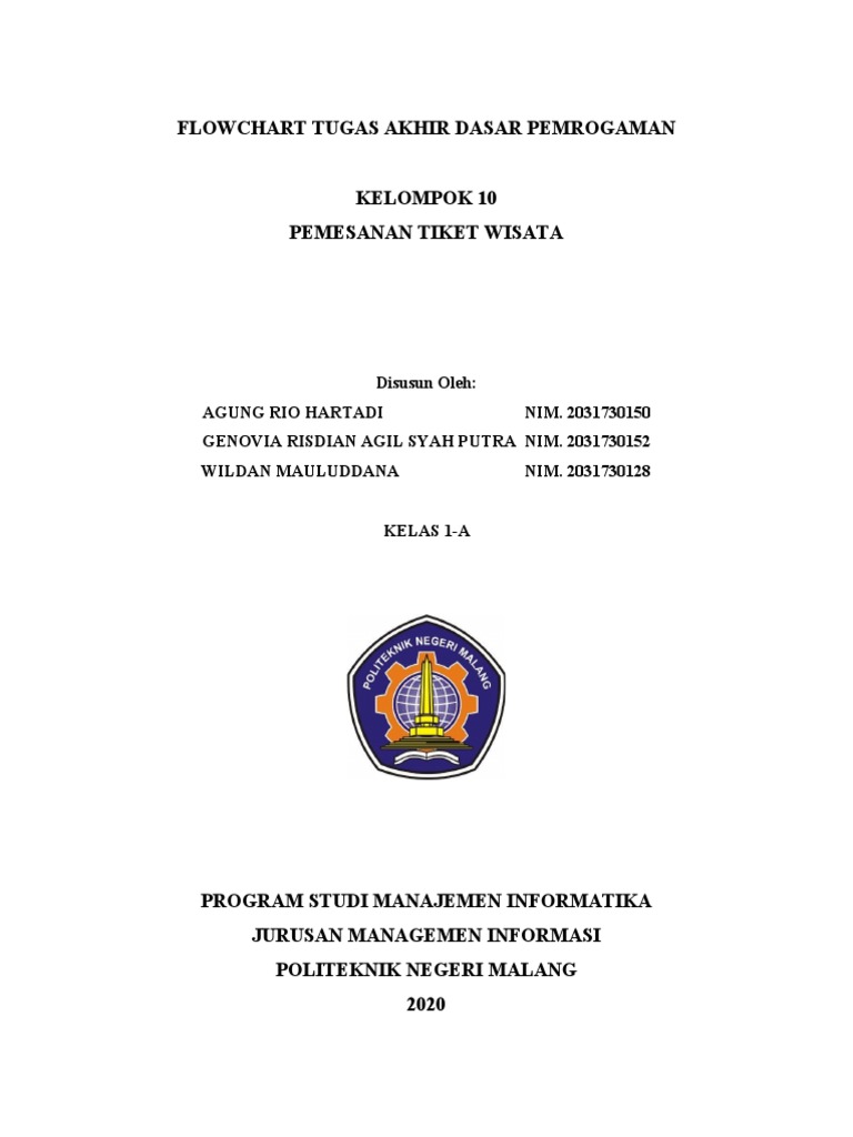 Flowchart Pemesanan Tiket Wisata | PDF