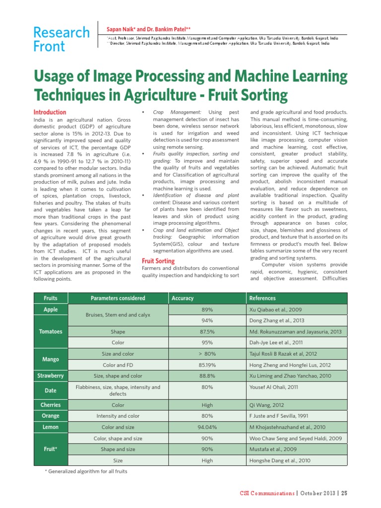 CSI Communication | PDF | Image Segmentation | Agriculture