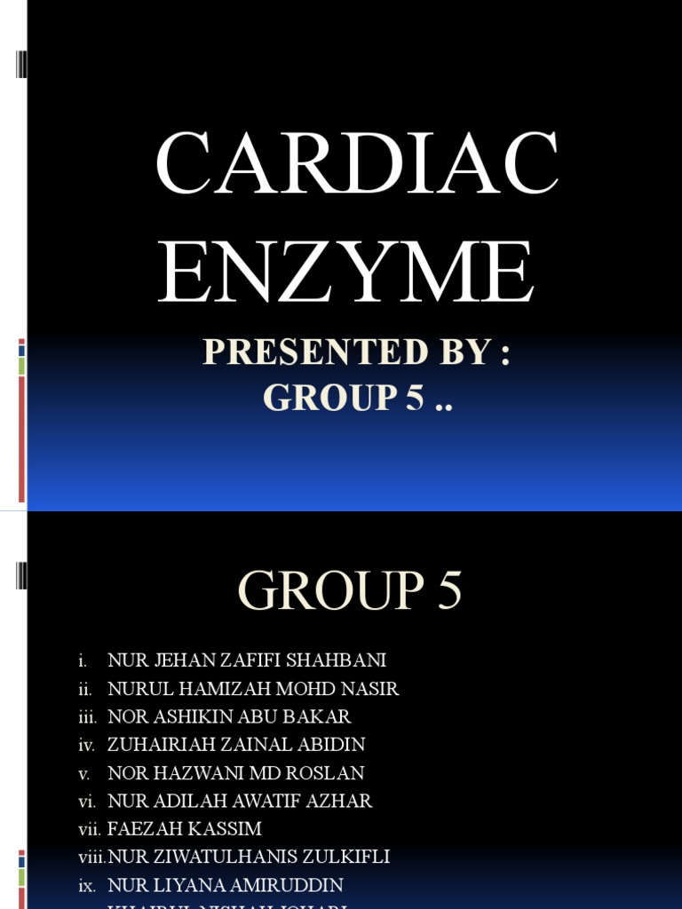 Cardiac Enzyme Presentation | PDF | Cardiac Muscle | Myocardial Infarction