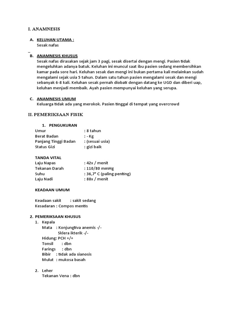 Anamnesis - Diagnosis | PDF