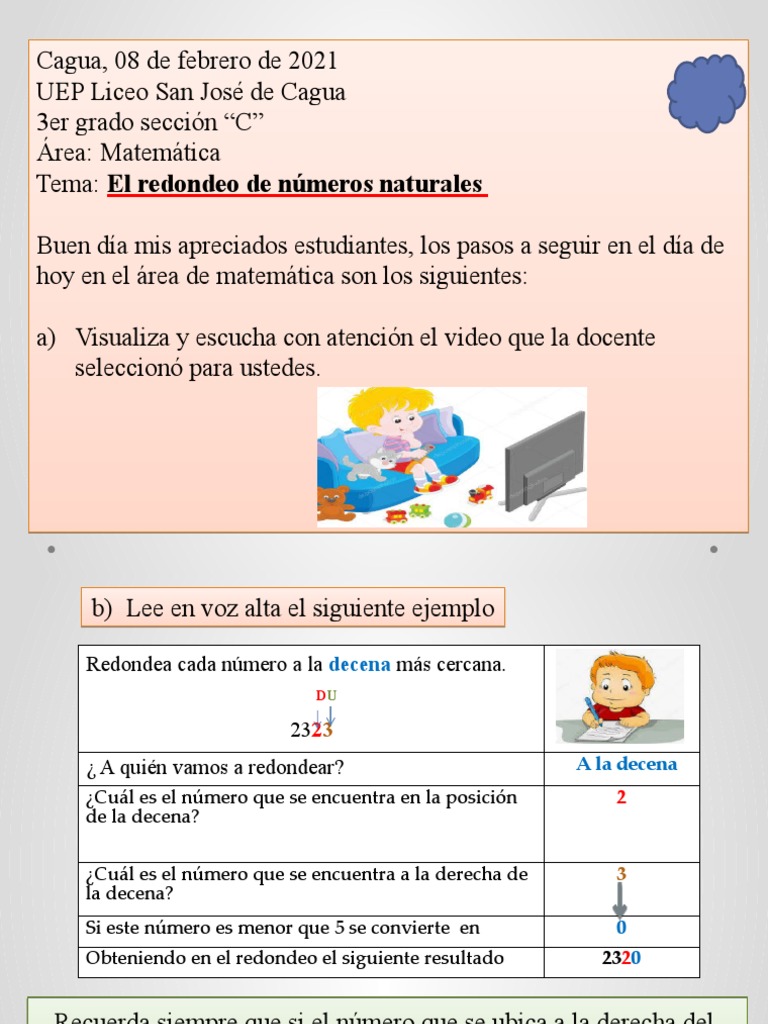 El Redondeo de Números Naturales | PDF