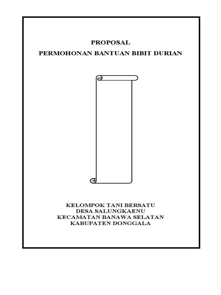 Proposal Bantuan Bibit Durian Tani | PDF