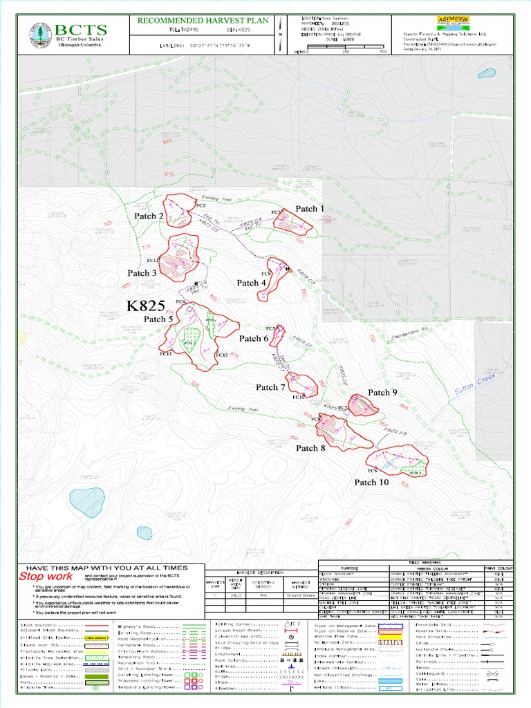 BCTS Rose Swanson Mountain Recommended Harvest Map | PDF | Rotation ...