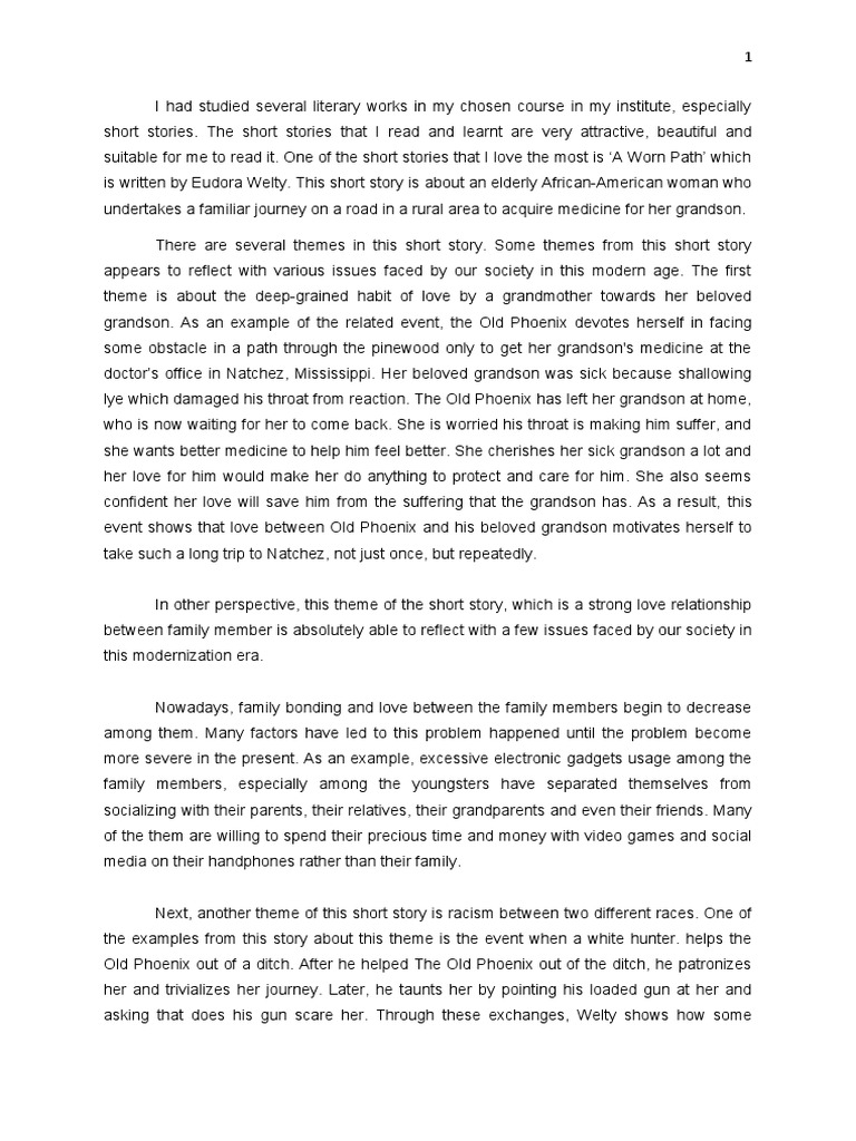 Themes of A Worn Path by Eudora Welty | PDF | Race (Human ...