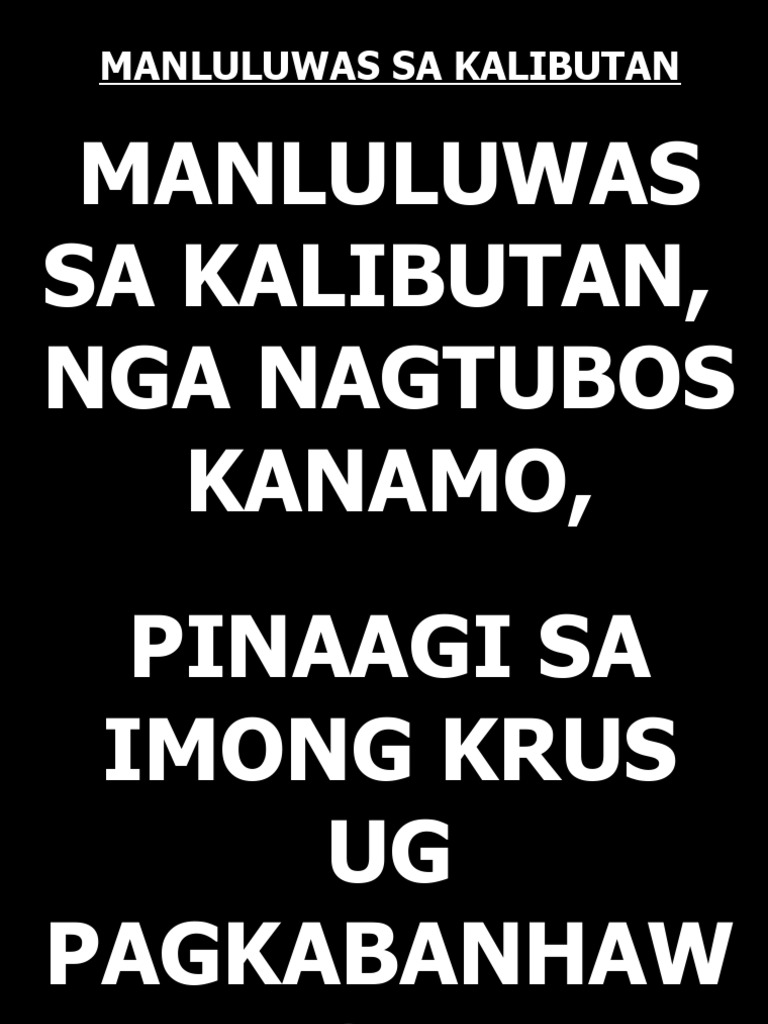 Manluluwas Sa Kalibutan | PDF