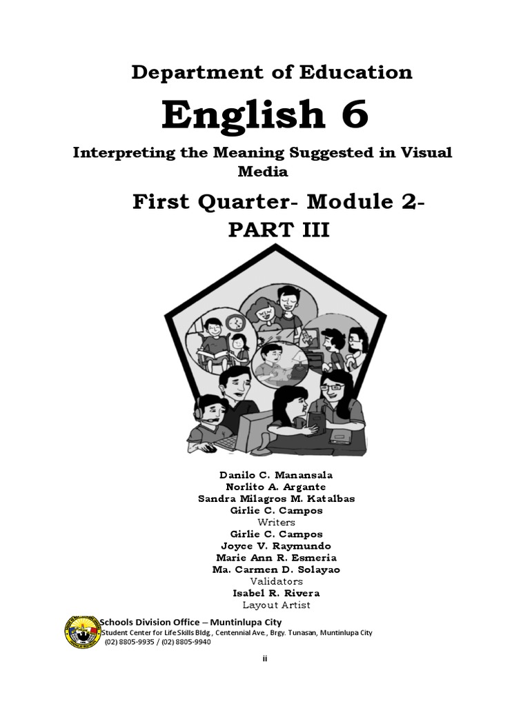 Visual Media Interpretation for Grade 6 | PDF | Symbols | Typography