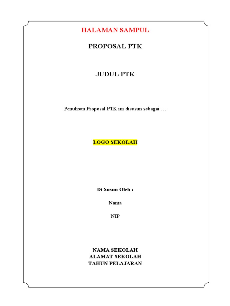 Template Proposal PTK | PDF
