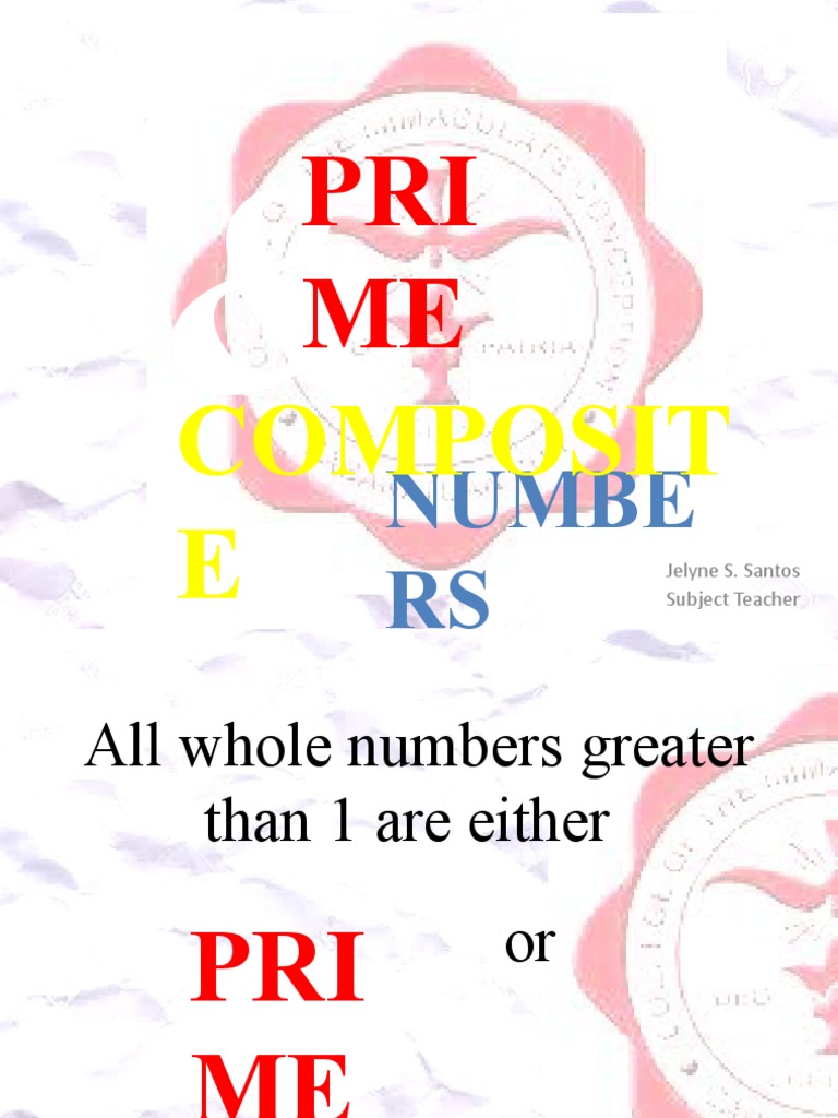 Prime and Composite Numbers | PDF | Recreational Mathematics | Teaching ...