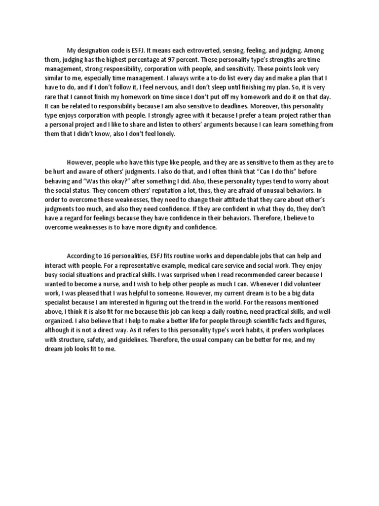 16 Personalities Reflection | PDF | Personality Type | Social Psychology