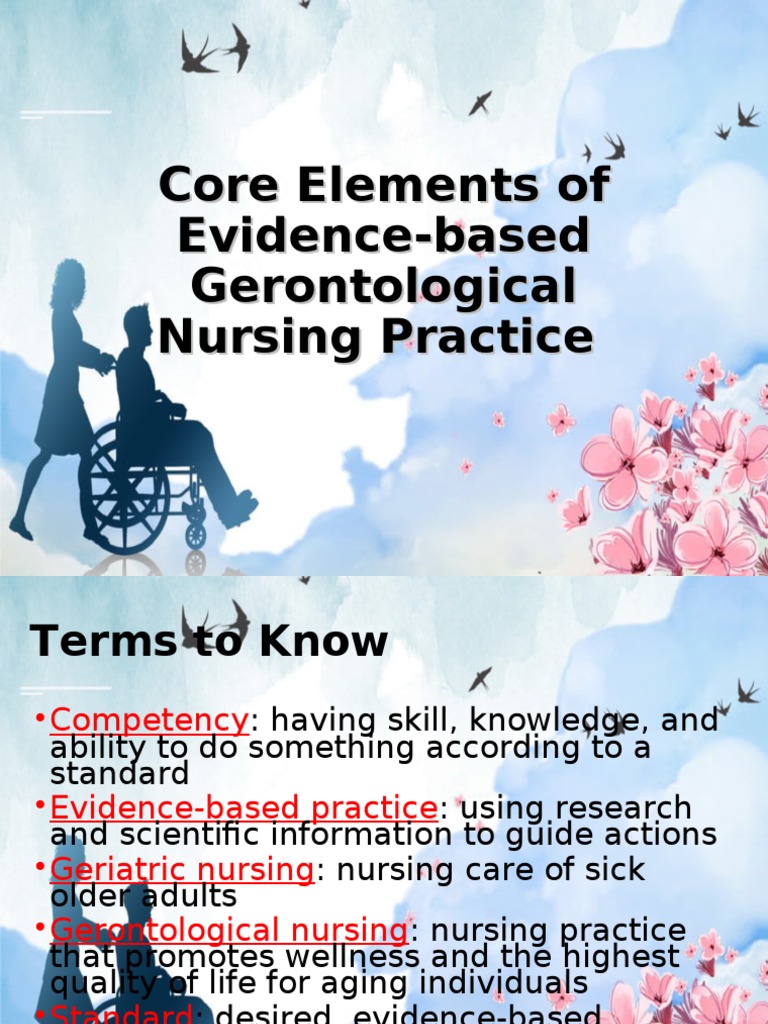 Core Elements of Evidence-Based Gerontological Nursing Practice | PDF ...