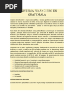 Análisis del Sistema Financiero de Guatemala | PDF | Bancos | Economias