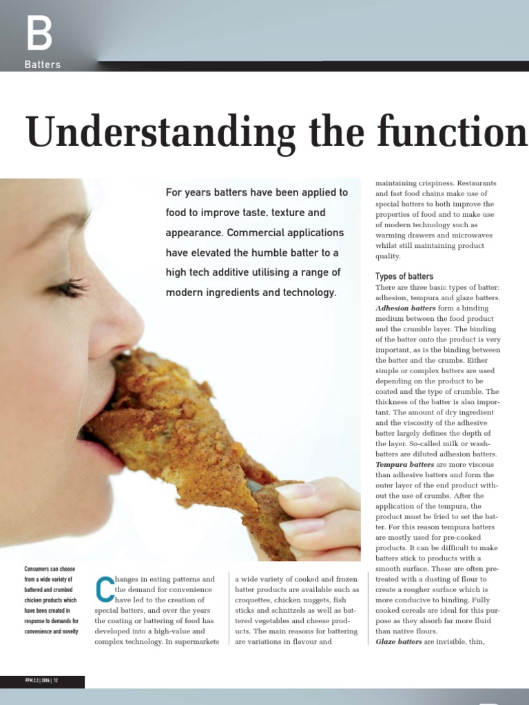 Understanding Batters | PDF | Batter (Cooking) | Starch