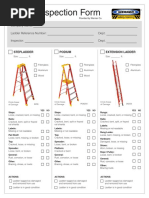 Ladder Inspection Form PDF | PDF | Ladder | Nature