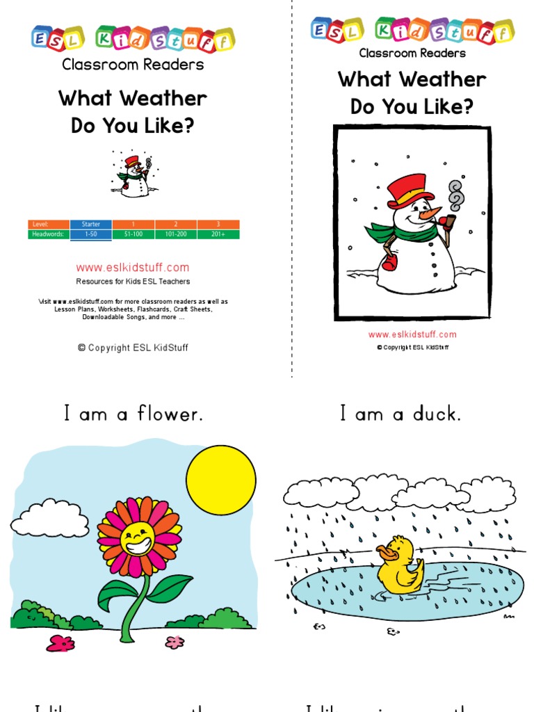 What Weather Do You Like? What Weather Do You Like?: Classroom Readers ...