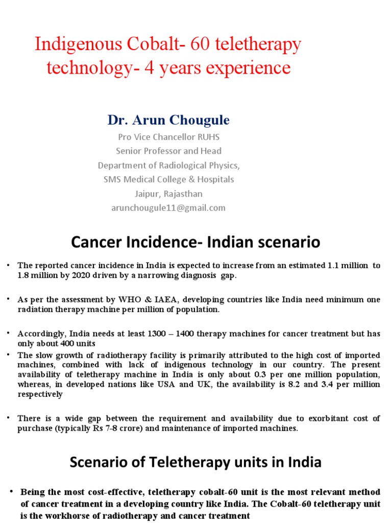 Cobalt-60 Teletherapy in India: 4-Year Review | PDF | Radiation Therapy ...