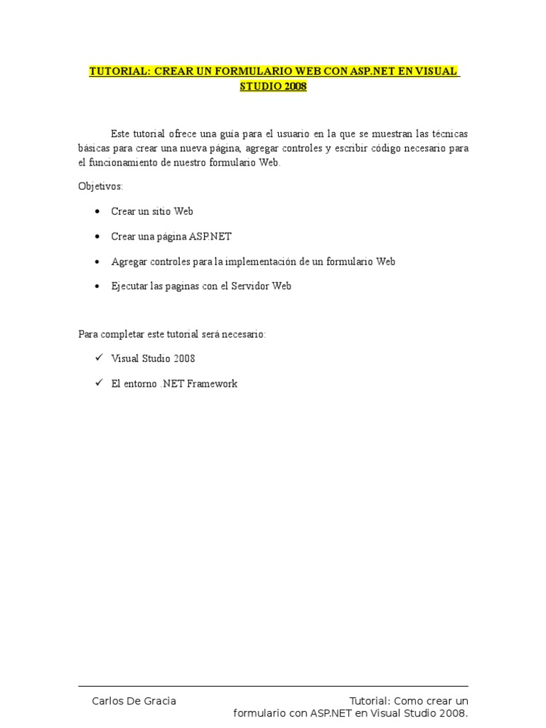 Asp.NET | PDF | Microsoft Visual Studio | Páginas del servidor activo