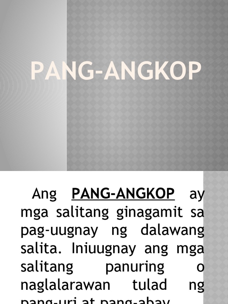Pang Angkop PP | PDF