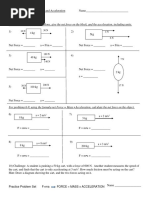 Net Force and Acceleration Practice Worksheet KEY 3 | PDF | Force ...