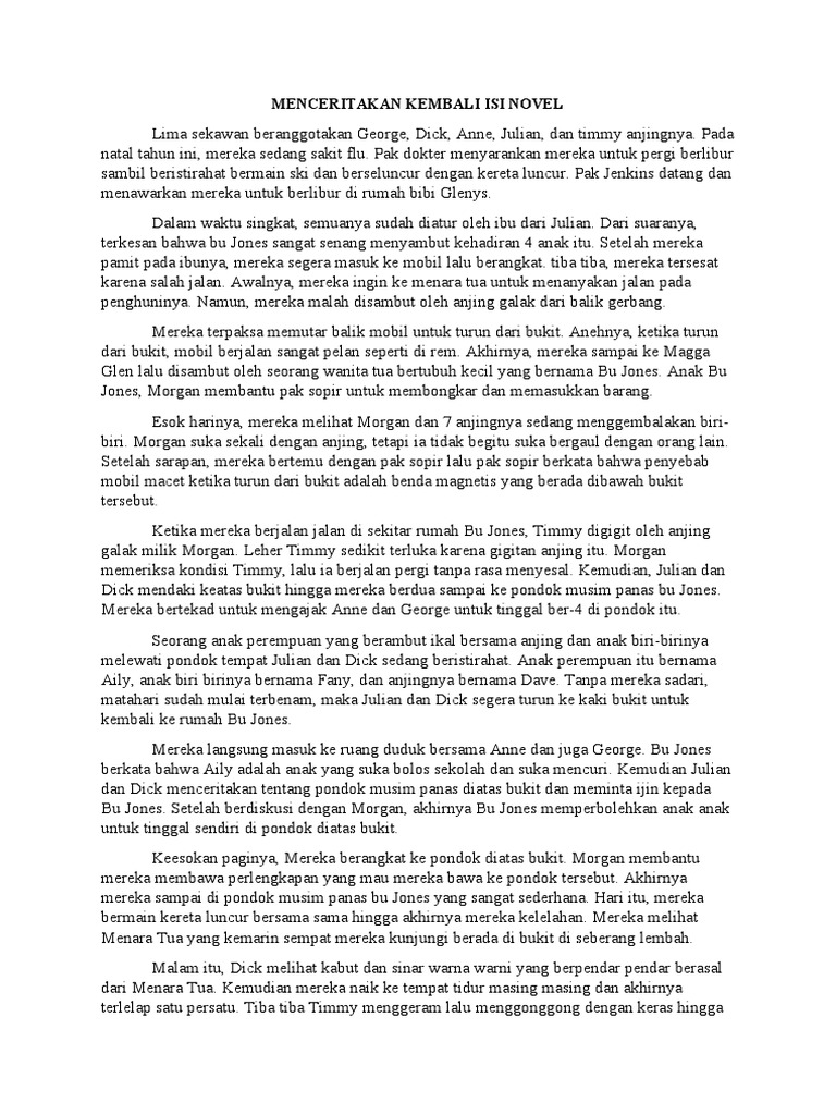 Menceritakan Kembali Isi Novel | PDF