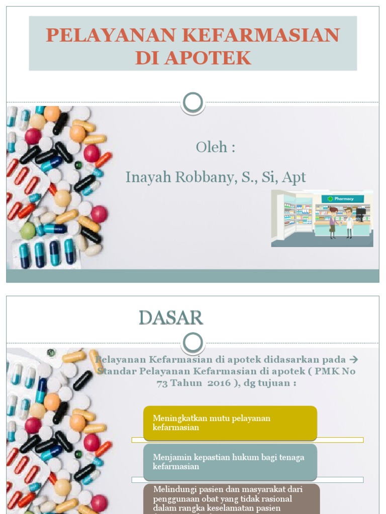 Pelayanan Kefarmasian Di Apotek | PDF