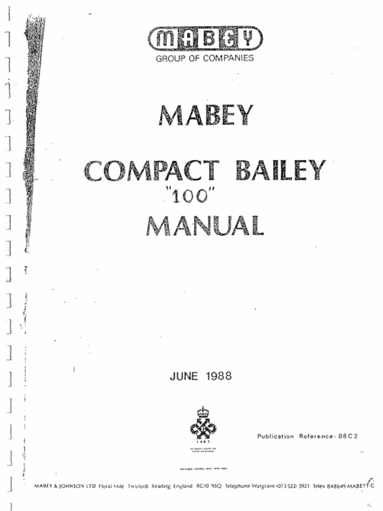 Mabey Compact Bailey Manual 100 | PDF
