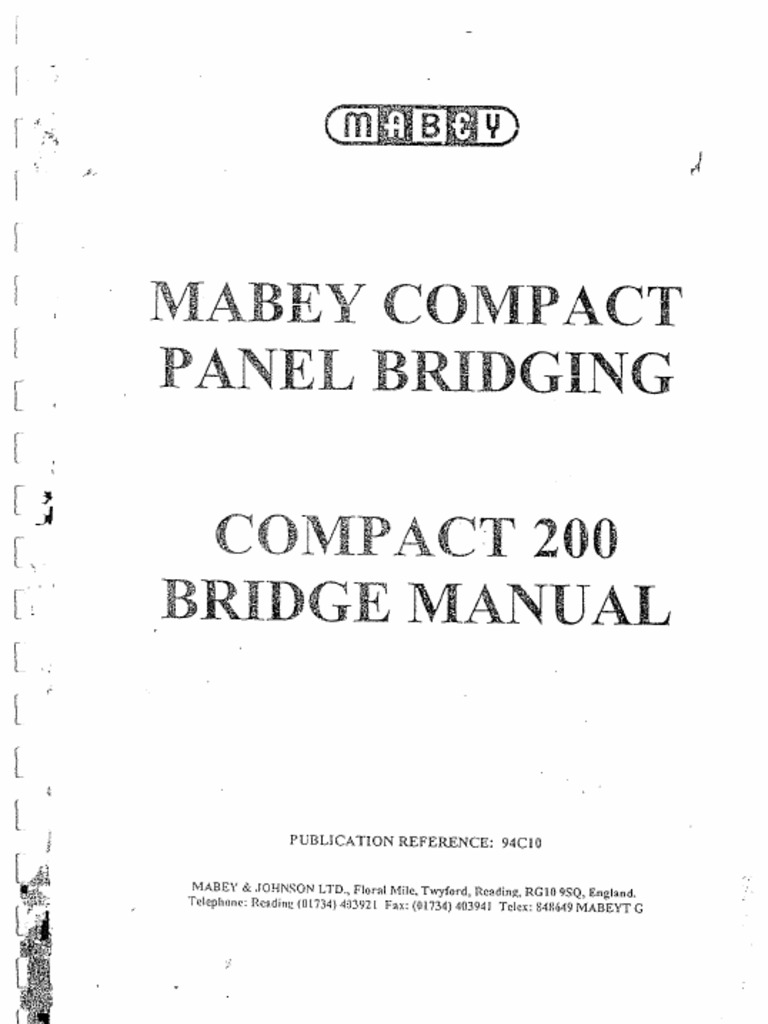 Mabey Compact Panel Bridging Compact 200 | PDF