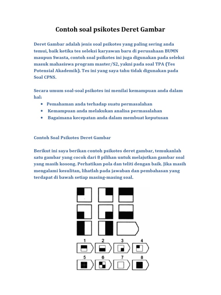 Pattern Recognition: Examples of Psychometric Test Series Completion ...