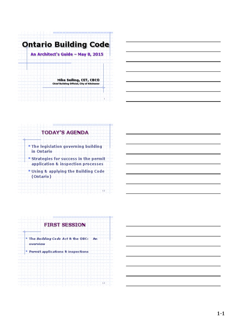 08AC The Building Code Act and The OBC | PDF | Building Code | By Law