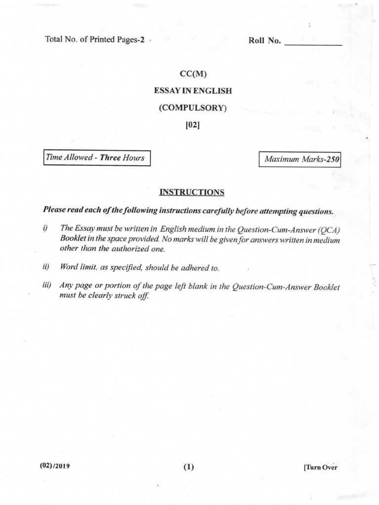 KAS Mains Paper | PDF