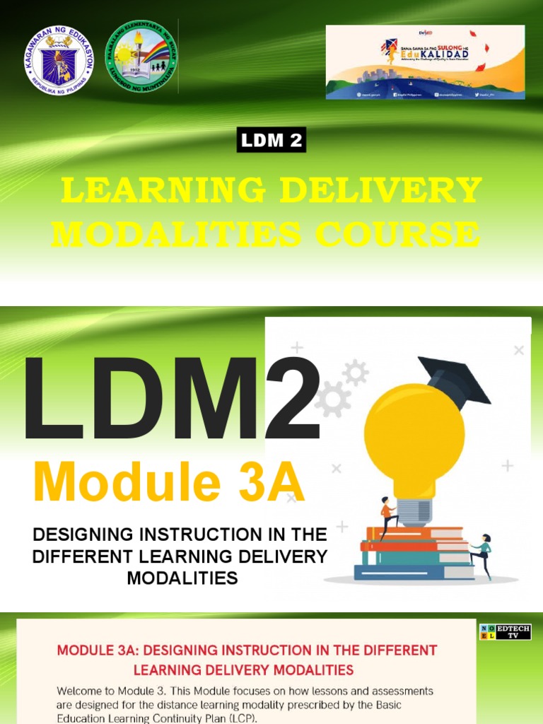 LDM Presentation Module 3a | PDF | Distance Education | Learning