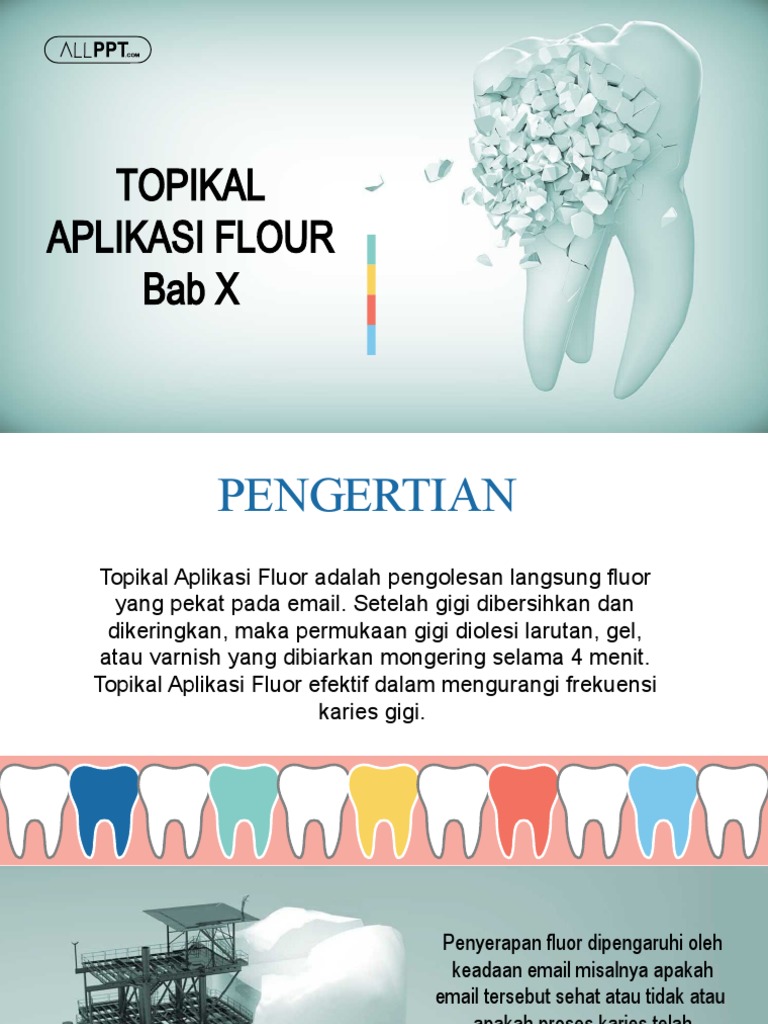 Aplikasi Topikal Fluor untuk Gigi | PDF