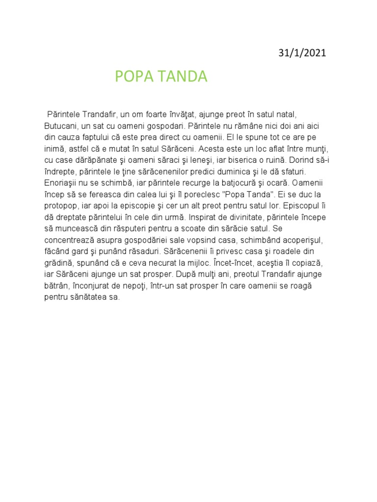 Popa Tanda | PDF