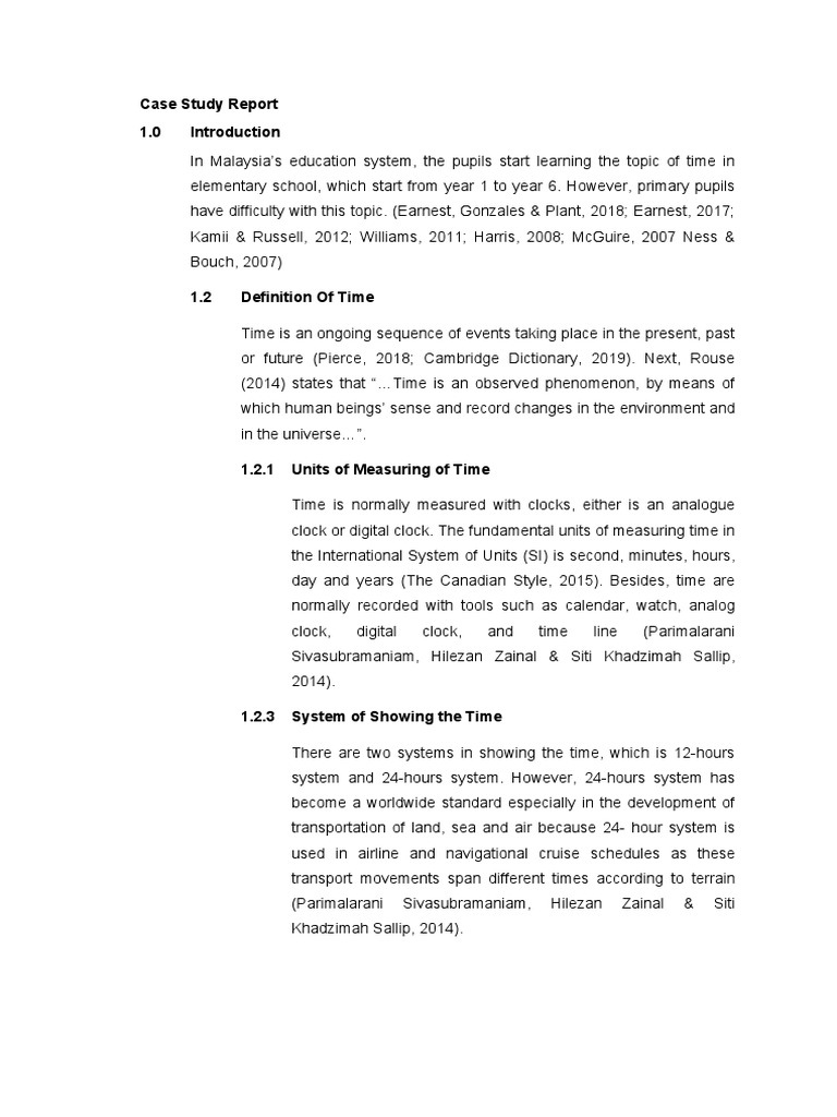 Case Study Report (AutoRecovered) | PDF | Clock | Time