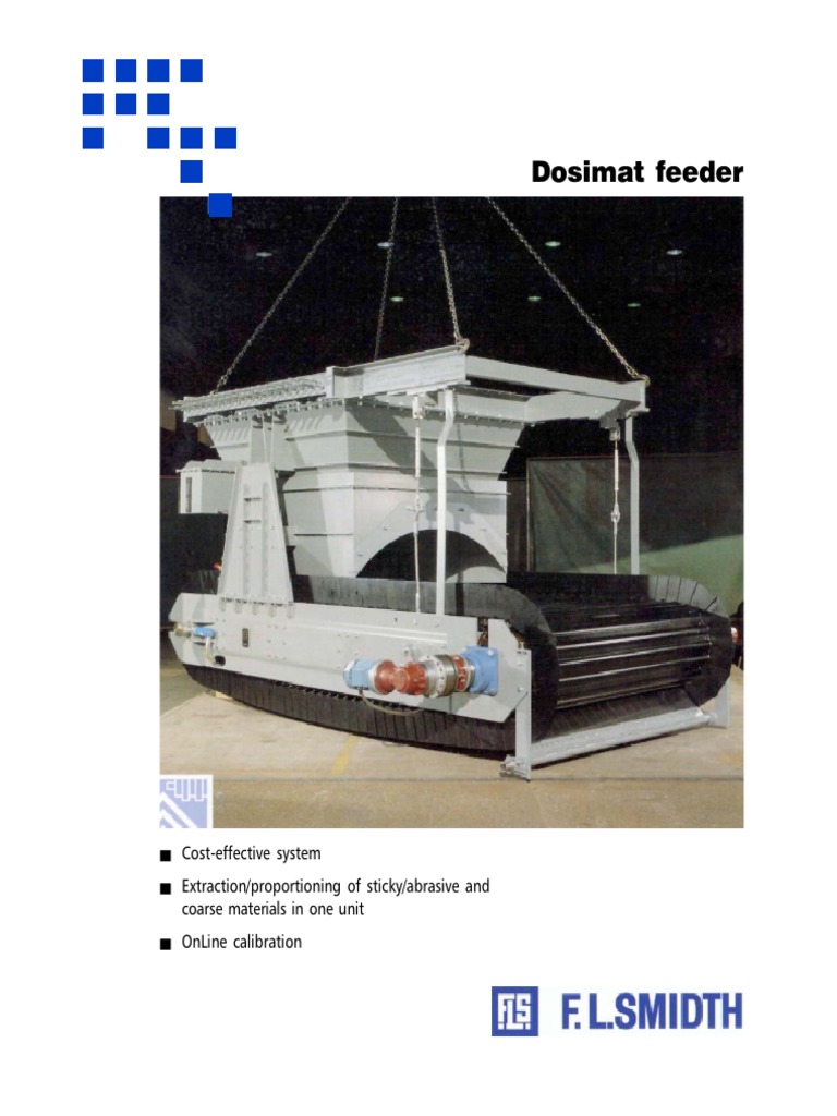 Dosimat Feeder - Brochure | PDF | Belt (Mechanical) | Equipment