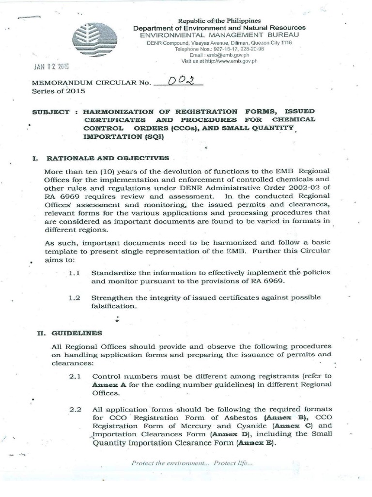 EMB MC 2015 002 Certificate Harmonization Small | PDF