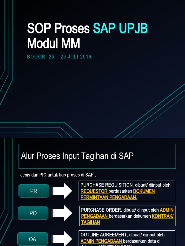 SOP Proses SAP UPJB | PDF