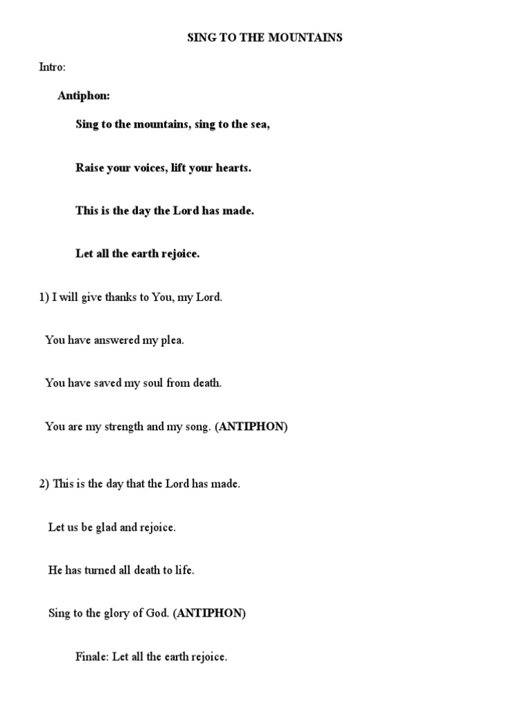 Church Songs For First Holy Communion | PDF | Eucharist | Christian ...