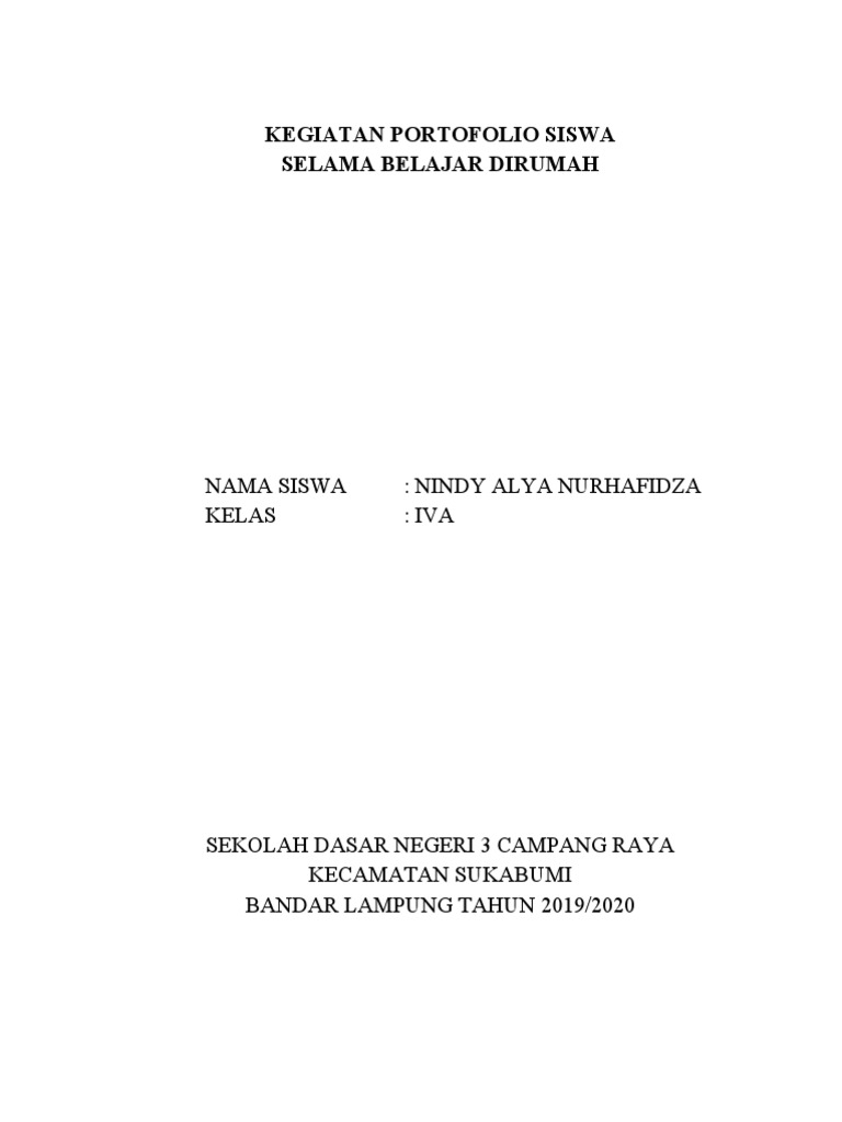 Portofolio Siswa Daring | PDF