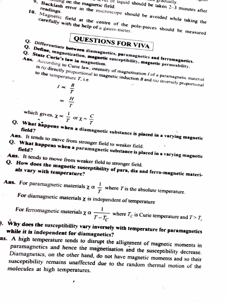 Solid State Viva Questions | PDF | Band Gap | Electrical Resistivity ...