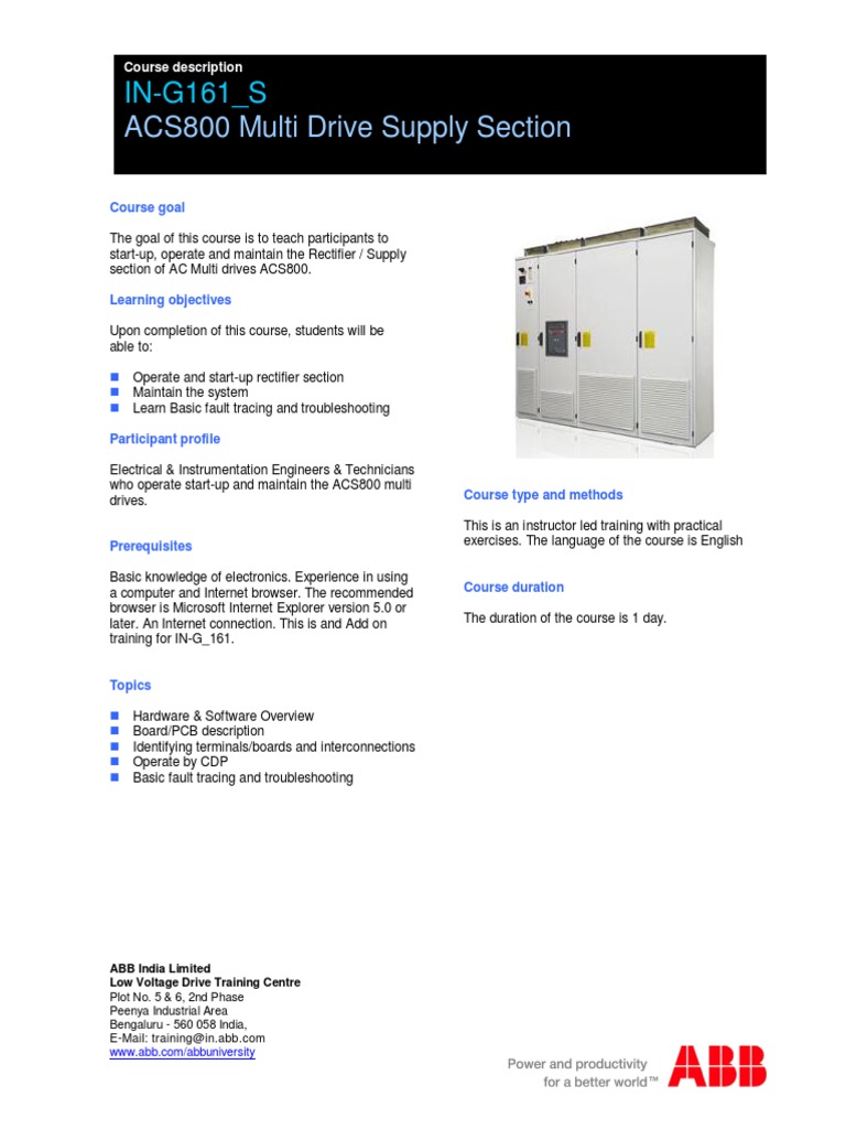ING161 - S-ACS800 Multi Drive Supply Section-Rev-A | PDF