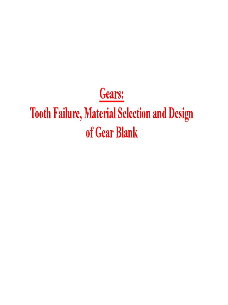 Gear Beam and Wear Strength | PDF | Gear | Strength Of Materials