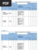 Risk Assessment For Scaffolding Erection and Dismantling | PDF ...