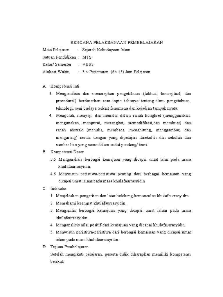 RPP Kelas Vii Semester Genap | PDF | Pengembangan Diri | Sains & Matematika
