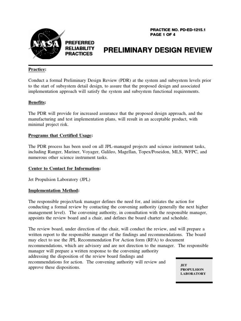 Preliminary Preliminary Design Design Review Review: Preferred ...