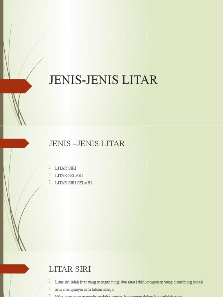 Jenis-Jenis Litar Elektrik dan Formula | PDF | Metode & Bahan Ajar ...