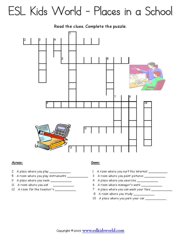 Inside A School Puzzle Worksheet | PDF