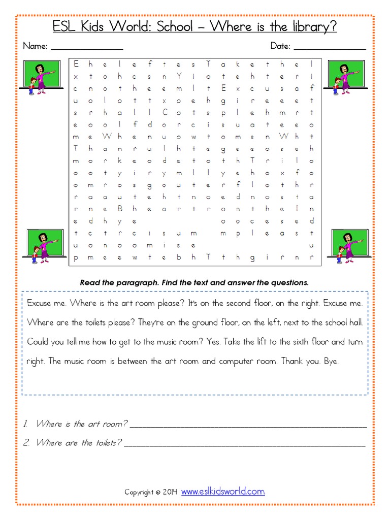 School Ordinal Numbers Text Maze | PDF | Language Arts & Discipline
