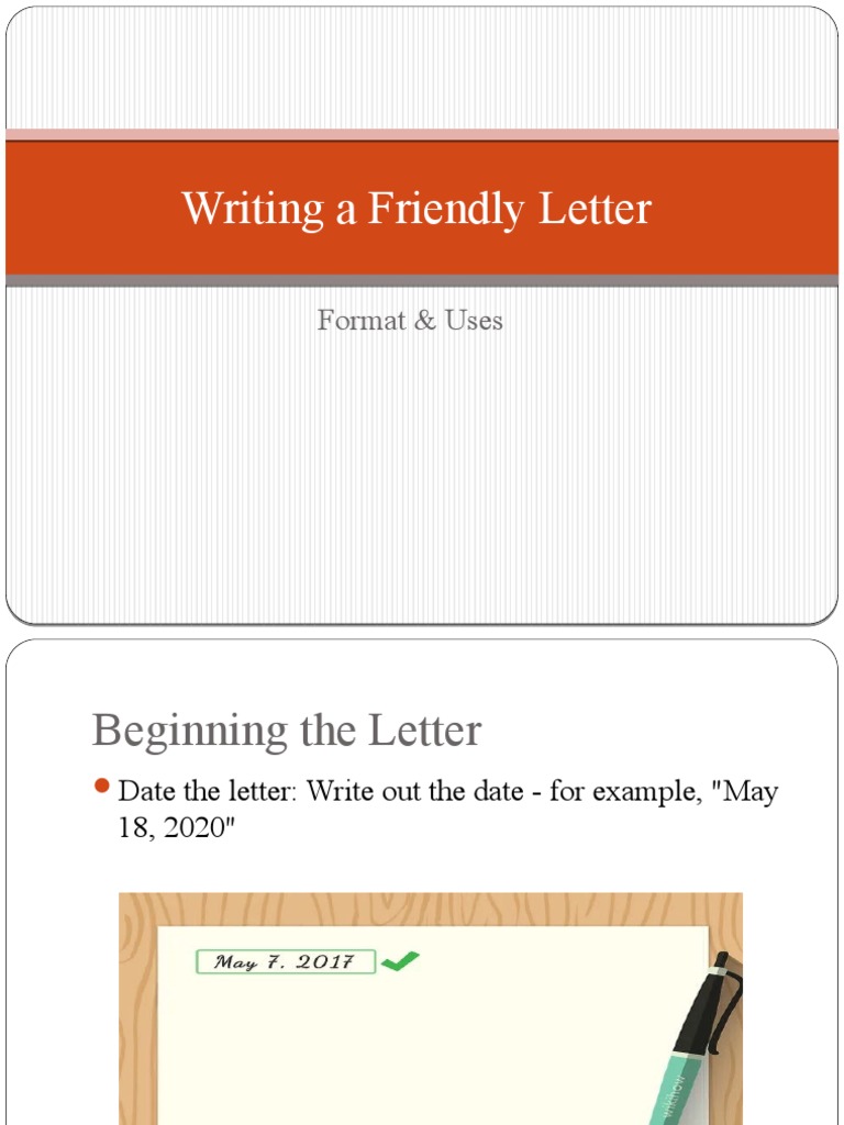 Writing A Friendly Letter: Format & Uses | PDF