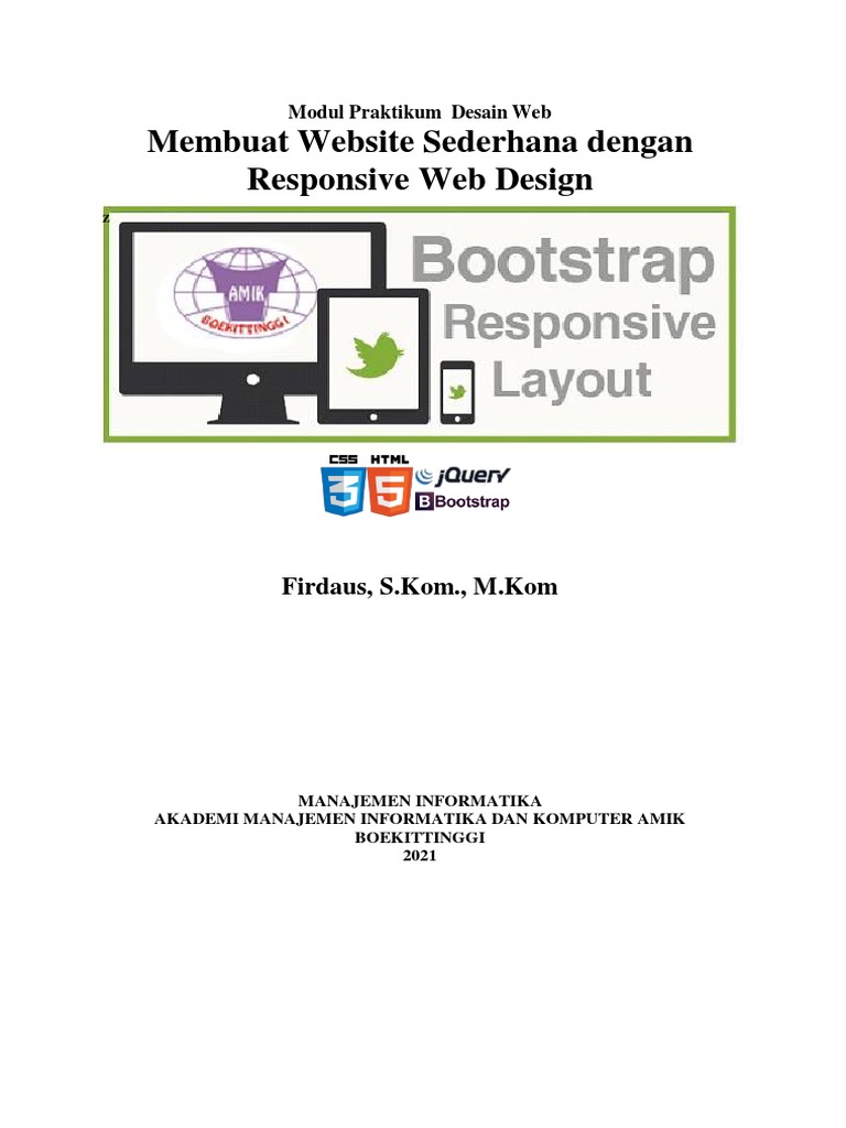 Modul Praktikum WEB Bootstrap | PDF | Komputer
