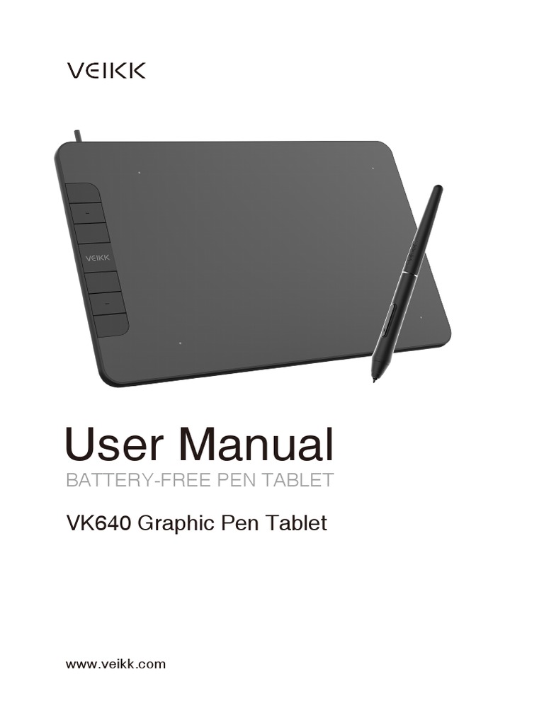 VEIKK VK640 Instruction Manual | PDF | Tablet Computer | Device Driver